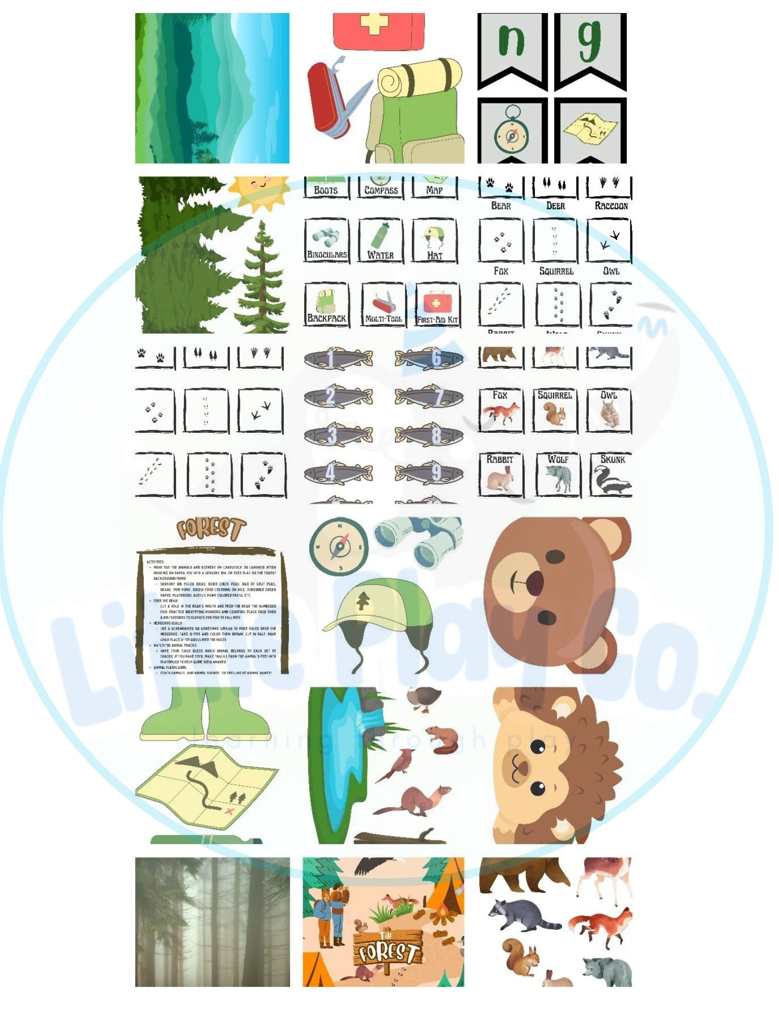 Forest Printables for Sensory Bins, Hands-on Learning, & Pretend Play ...