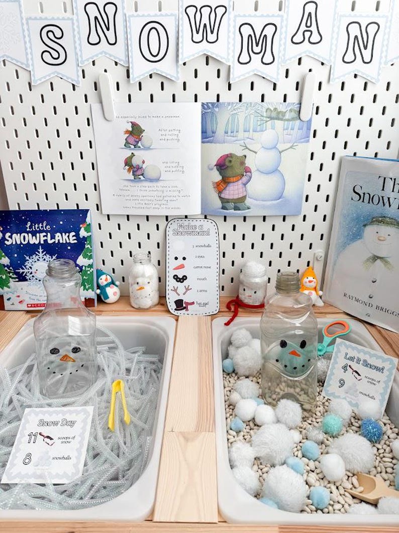 Snowman Sensory Play Printables - Etsy