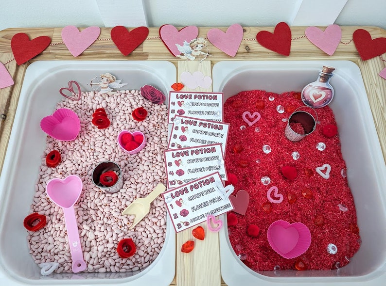 Valentine's Day Printables, Sensory Recipe Cards, Banner, Decor - Etsy