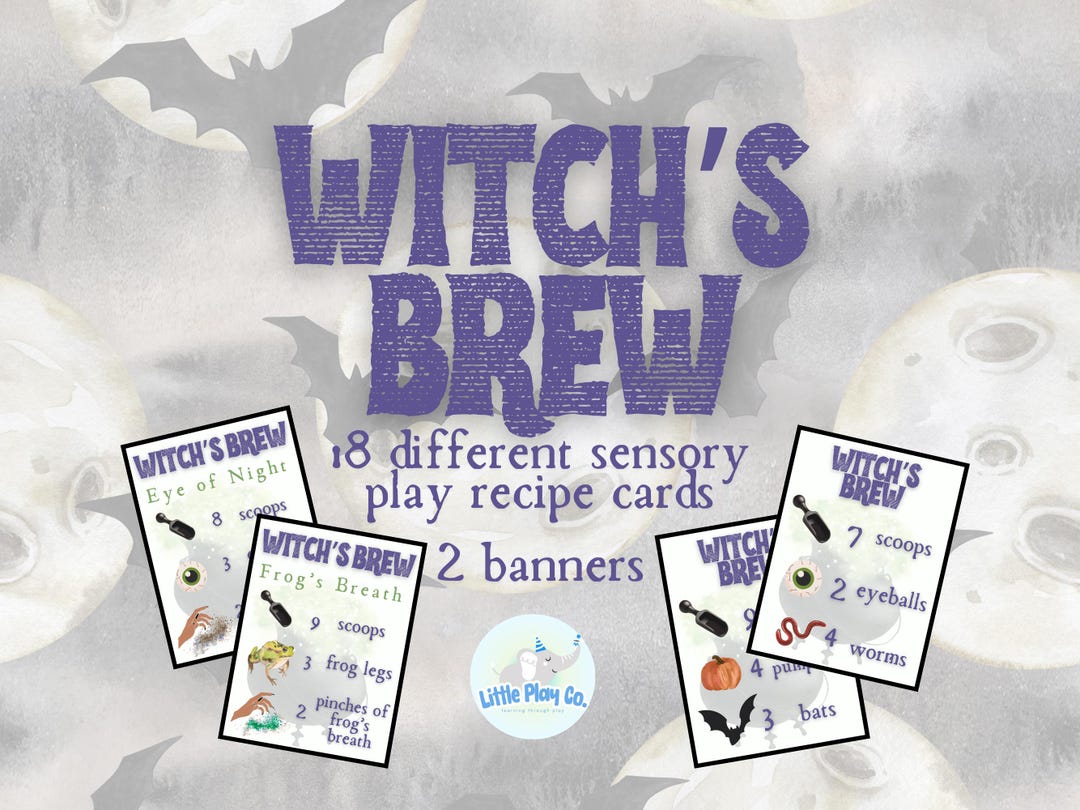Witch's Brew Play Recipe Cards - Etsy