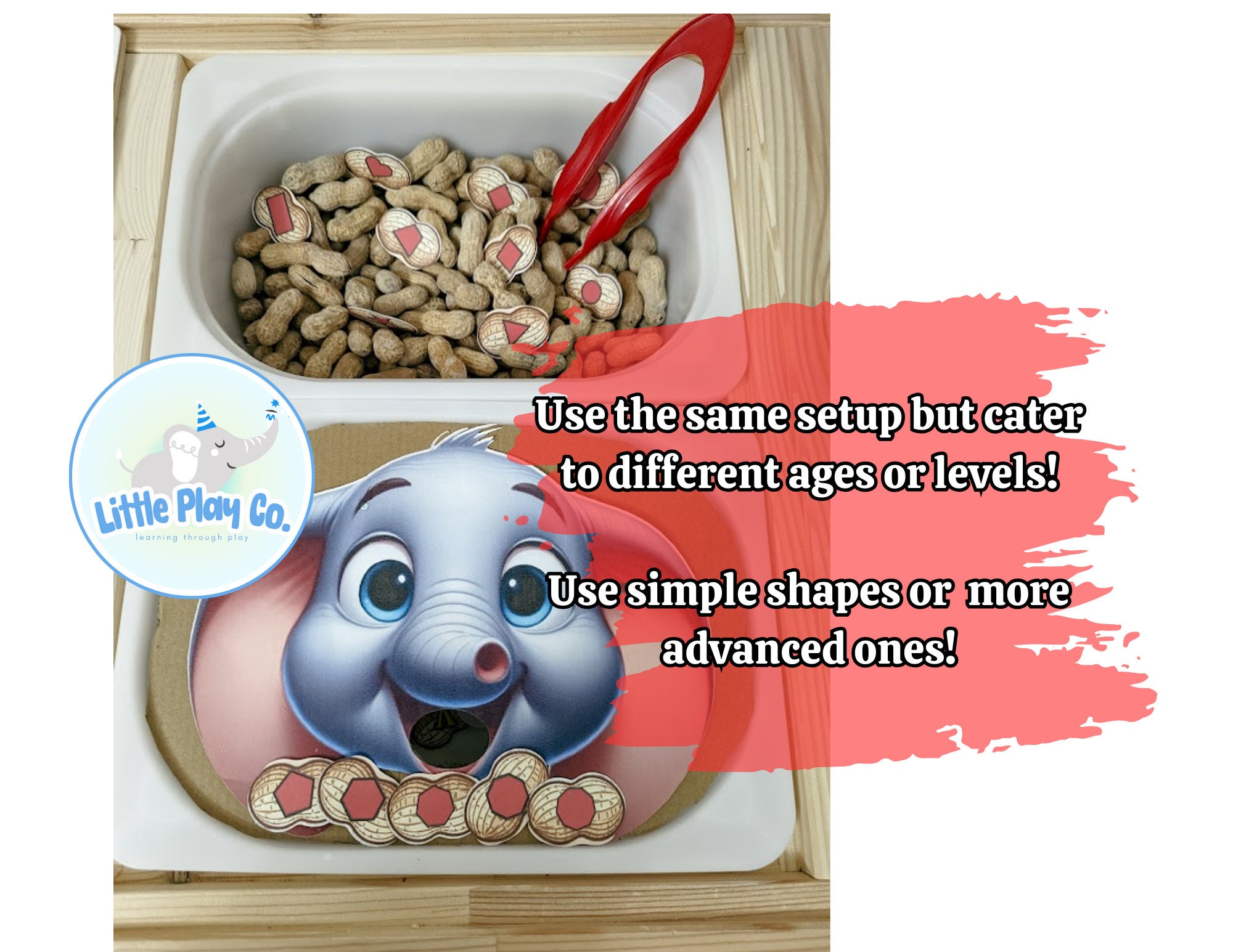 Flying Elephant Printables-letters, Numbers, Shapes, Directional Words ...