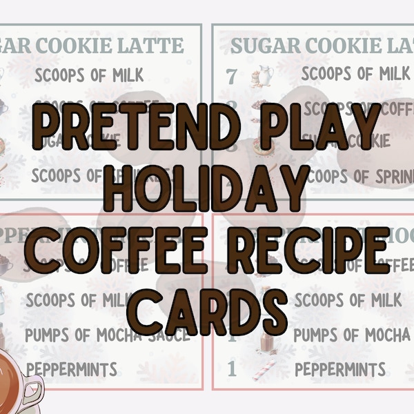 Coffee Shop Dramatic Play Printables, Kids Cafe Pretend Play, Coffee ...