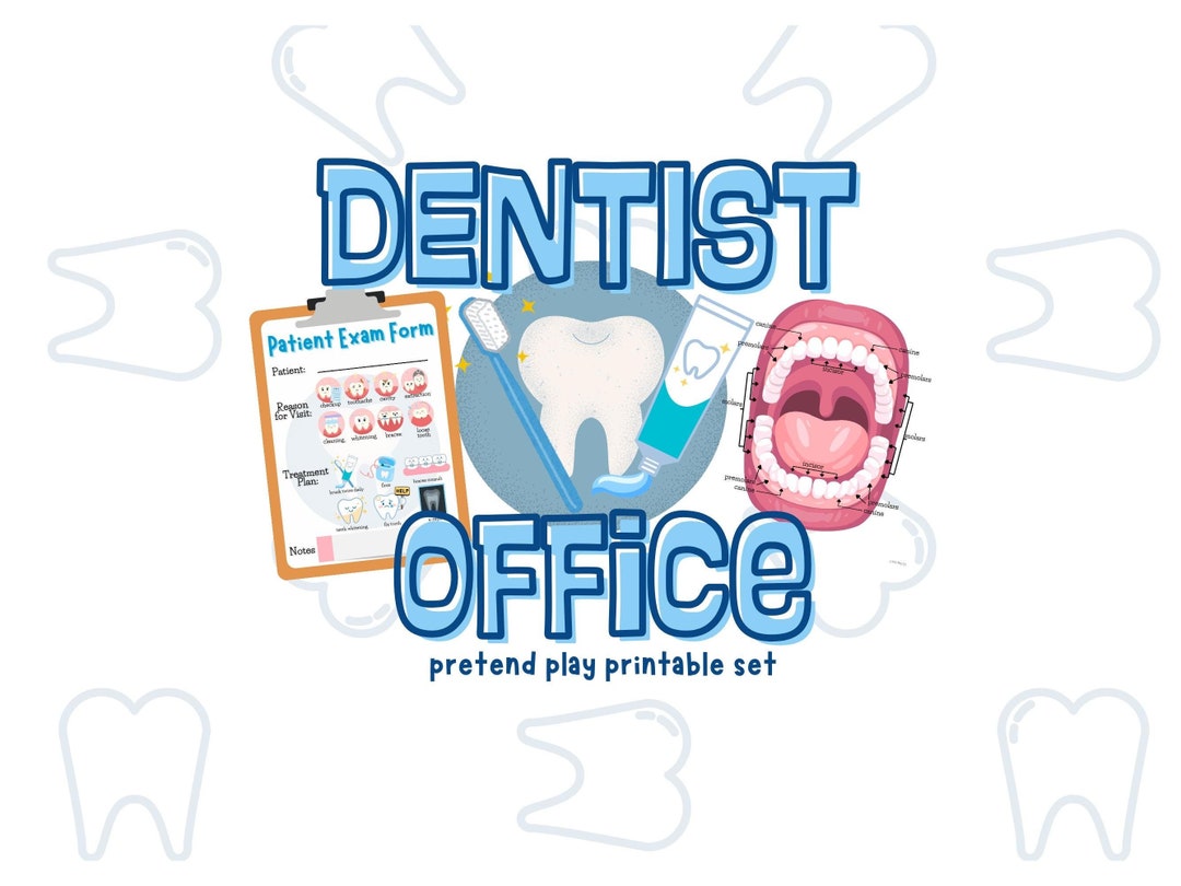 Pretend Play Dentist Printables With Large Flisat Insert - Etsy