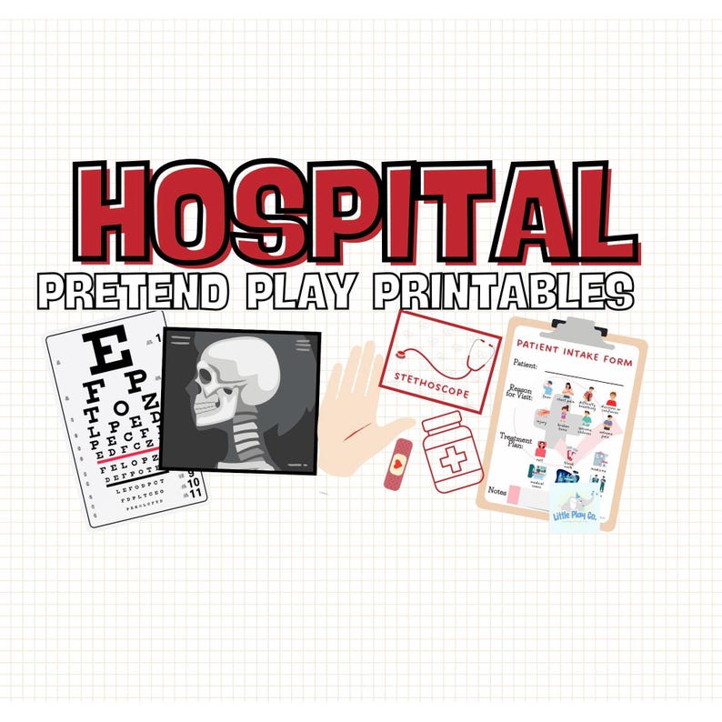 Hospital Pretend Play Printables - Etsy