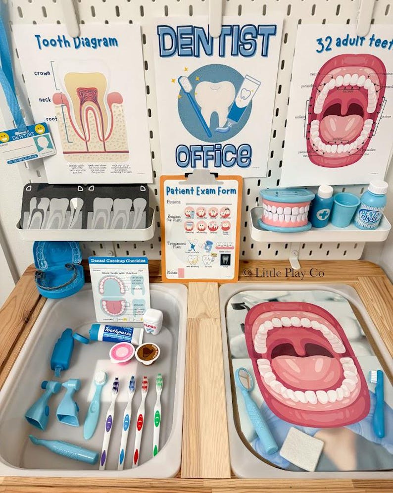 Pretend Play Dentist Printables With Large Flisat Insert - Etsy