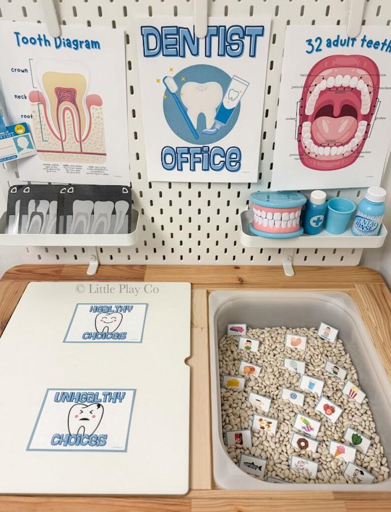 Pretend Play Dentist Printables With Large Flisat Insert - Etsy