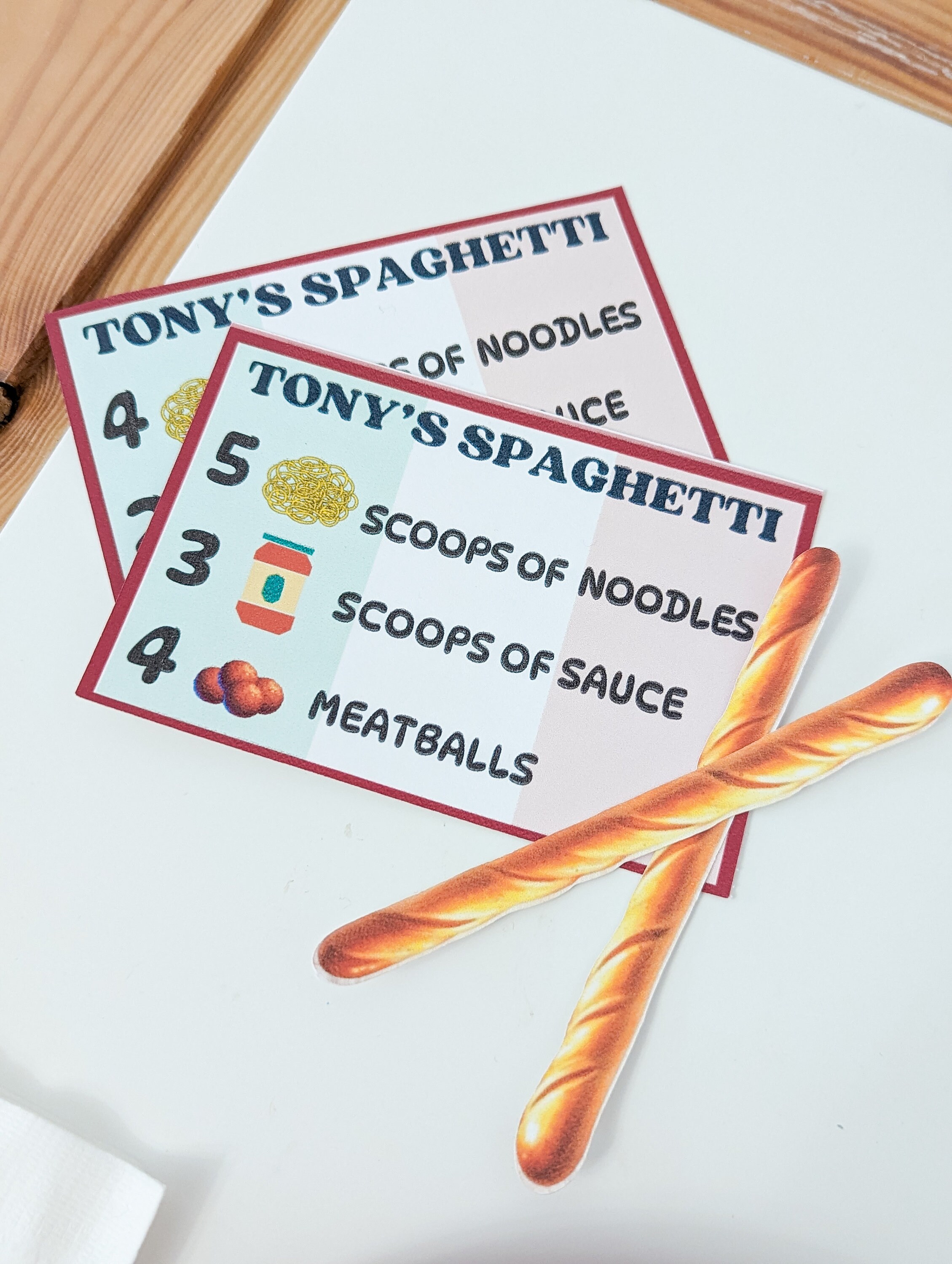 Spaghetti Pretend Play Printables Digital File - Etsy