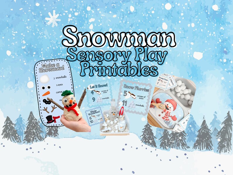 Snowman Sensory Play Printables - Etsy