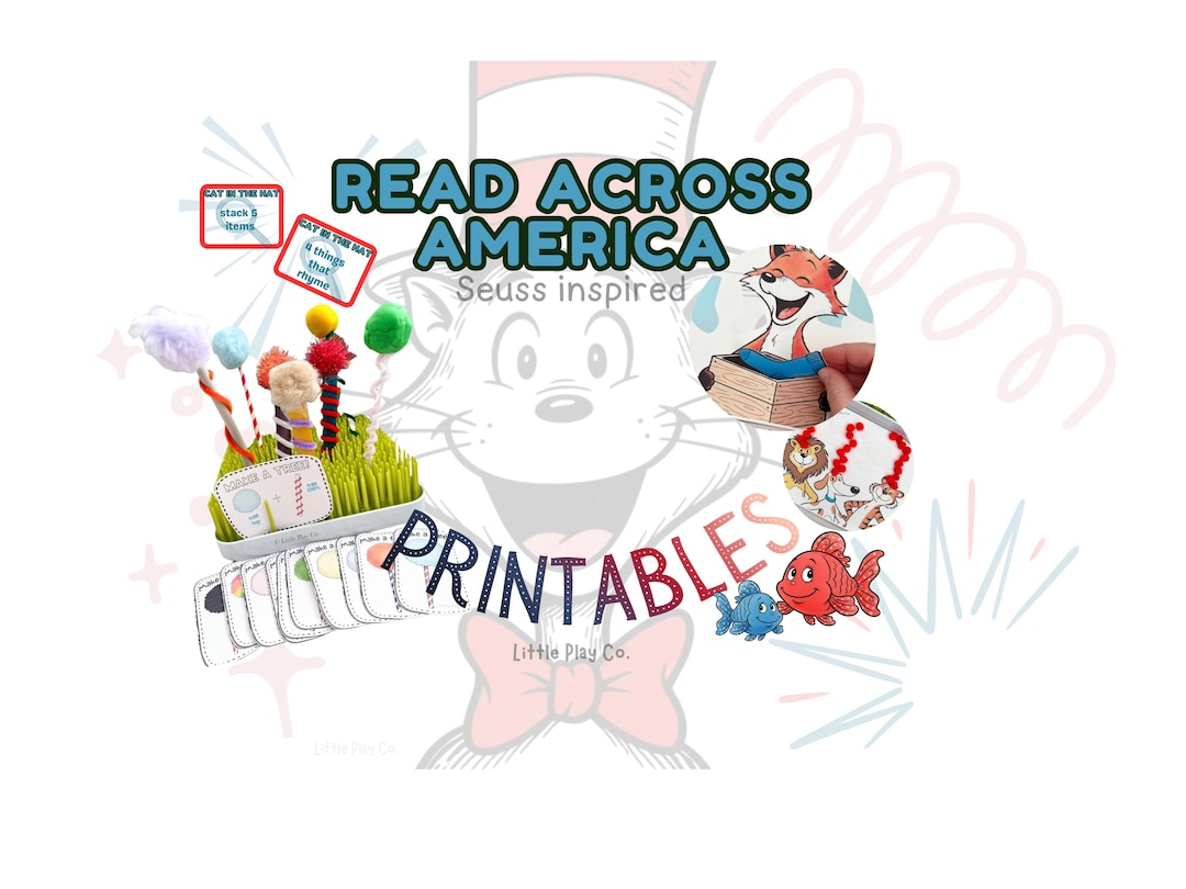 Read Across America Printables | Sensory Play, Flisat Inserts + More - Etsy