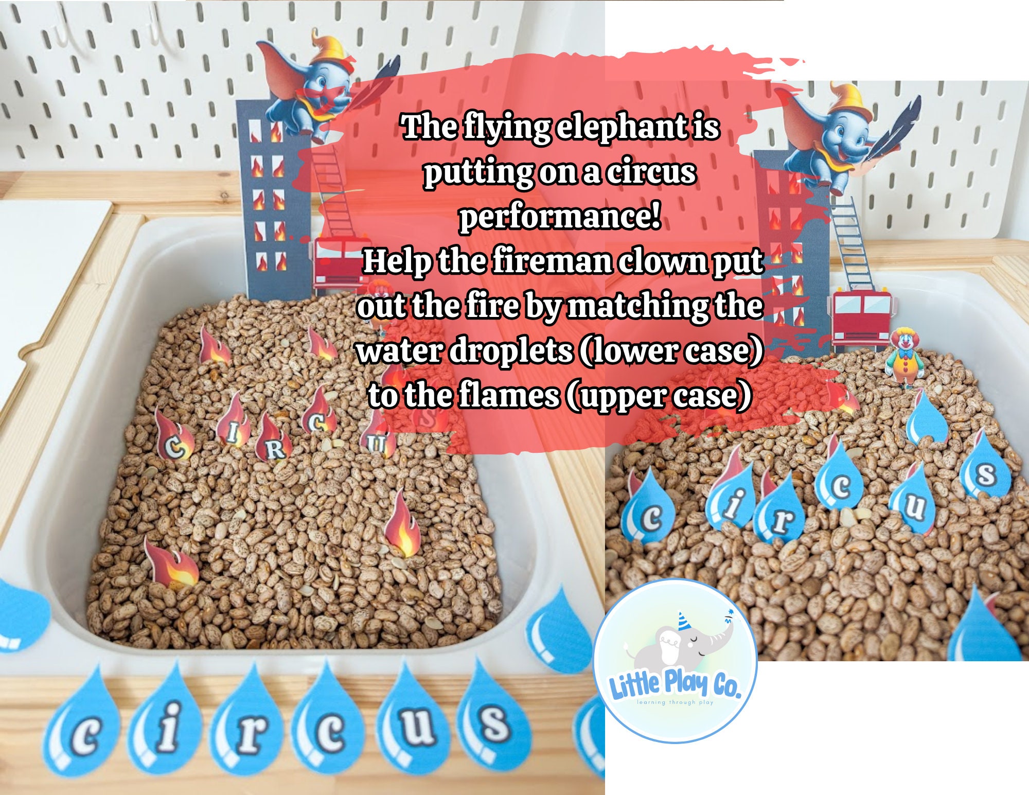 Flying Elephant Printables-letters, Numbers, Shapes, Directional Words ...