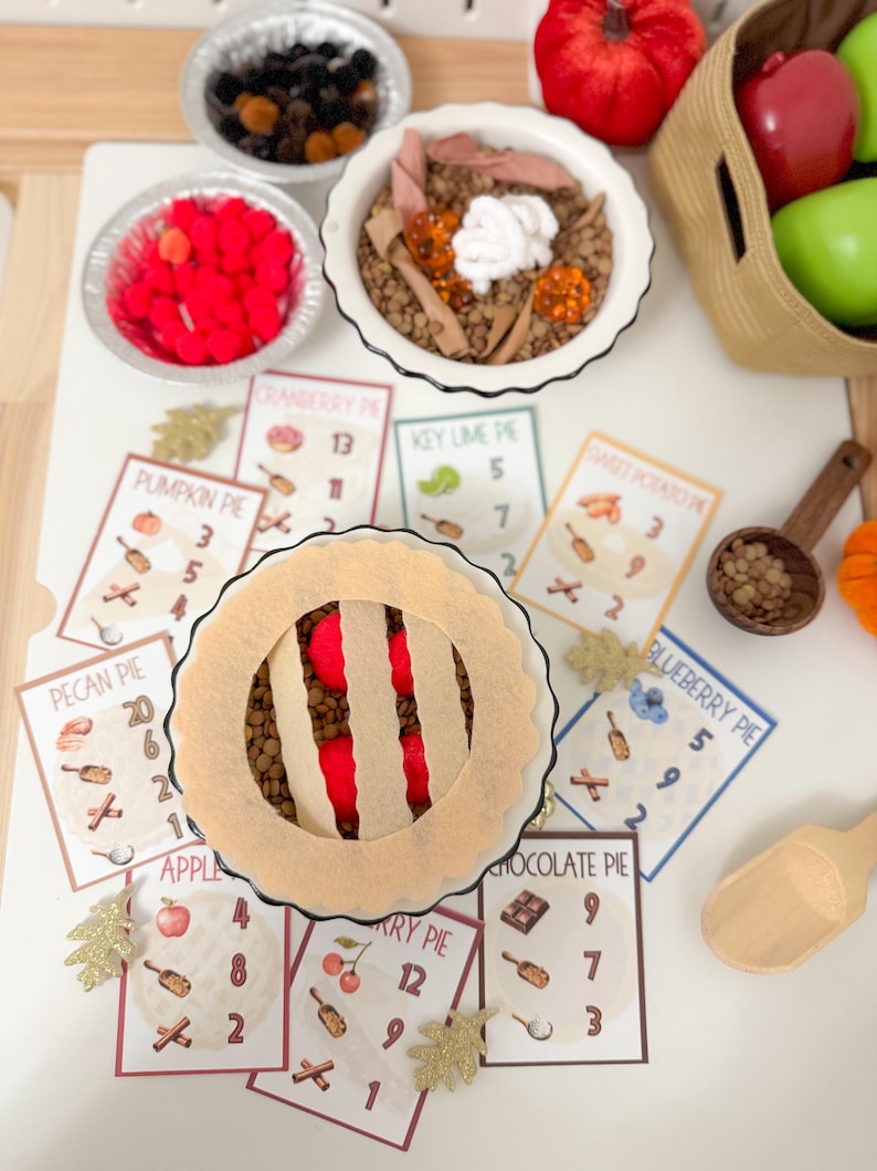 Pretend Play Pie Recipe Cards for Sensory Play - Etsy