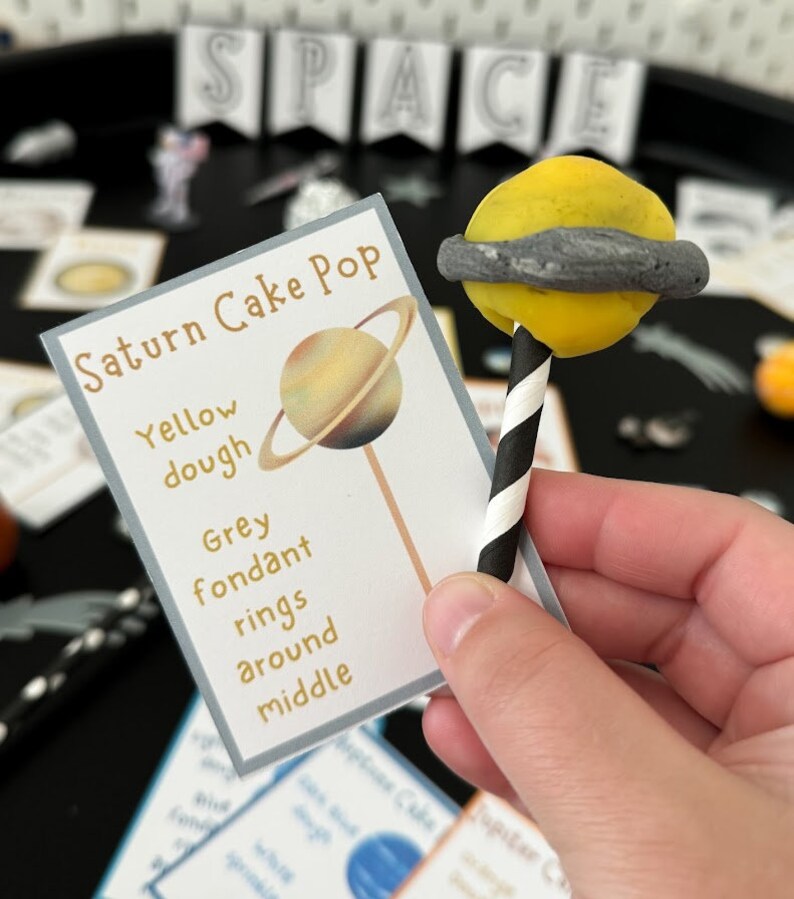 Space Cake Pop Recipe Cards - Etsy
