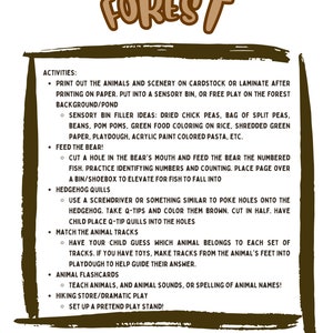 Forest Printables for Sensory Bins, Hands-on Learning, & Pretend Play ...
