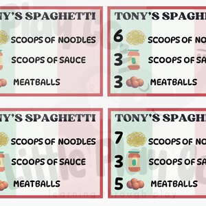 Spaghetti Pretend Play Printables Digital File - Etsy