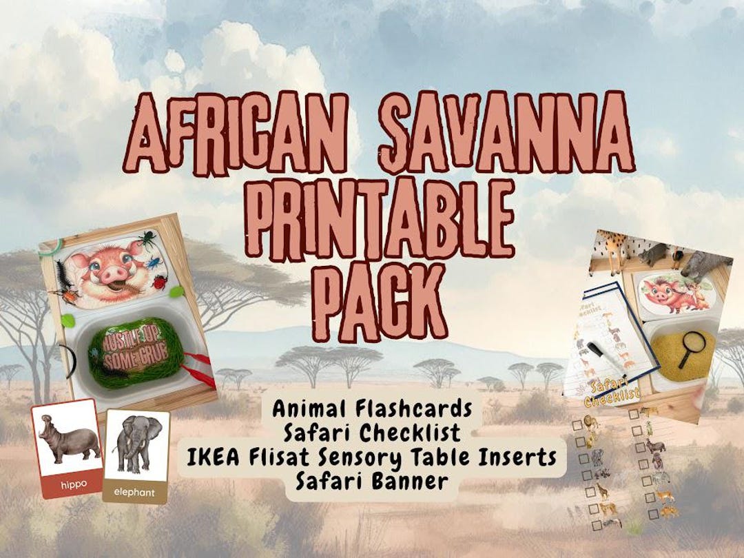 African Savanna Printable Pack - Etsy