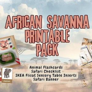 African Savanna Printable Pack - Etsy