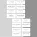 Minimalist Editable Label Bundle Templates | Printable Labels Set White ...