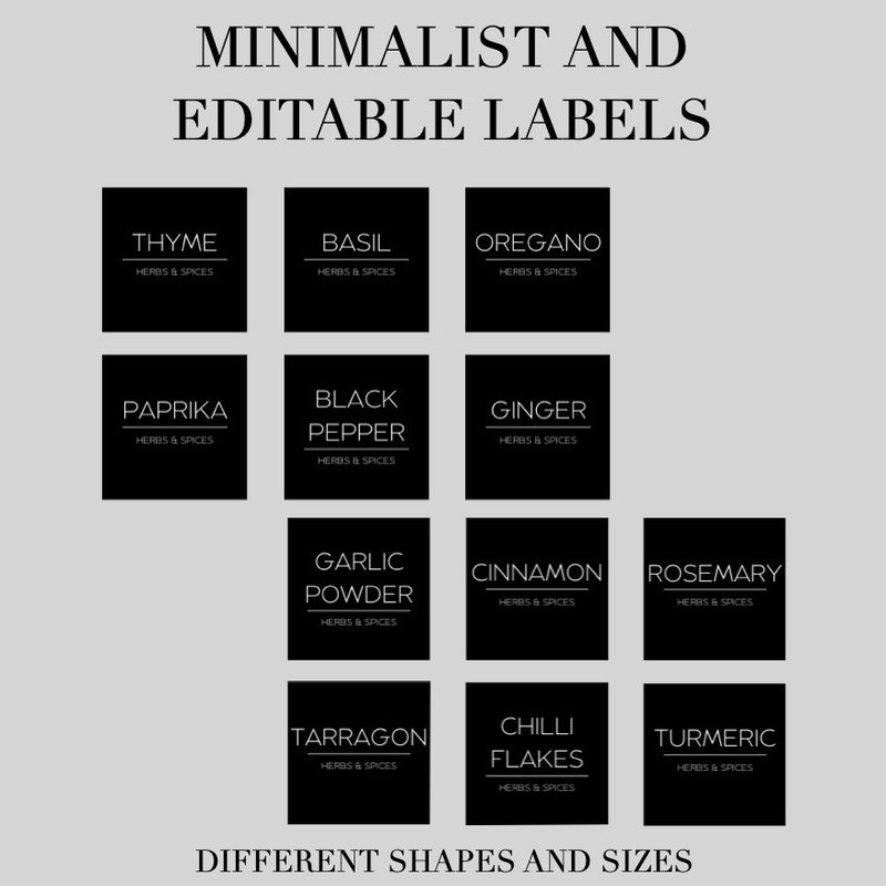 Minimalist Labels - Etsy