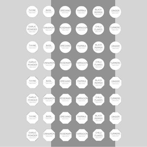 Minimalist Editable Label Bundle Templates | Printable Labels Set White ...