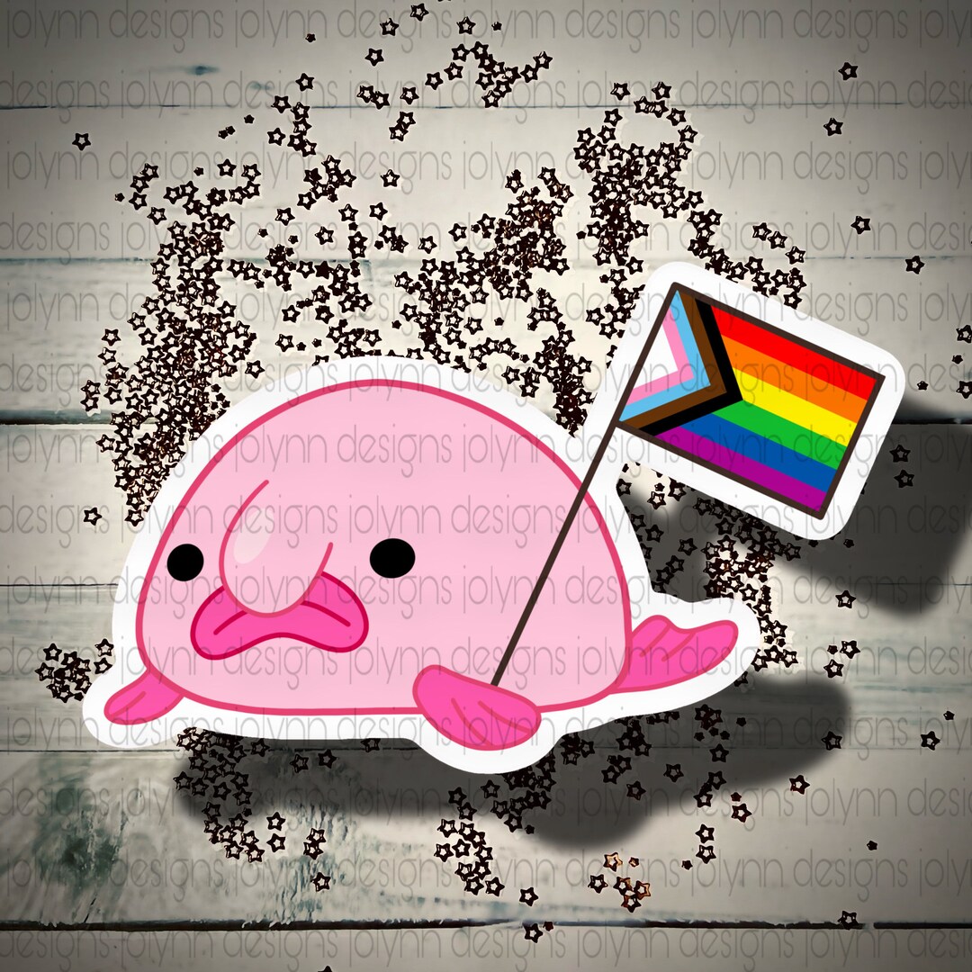 LGBTQ Blobfish Sticker / Flag, Aquarium, Aquatics, Fish, Animals, Pride ...