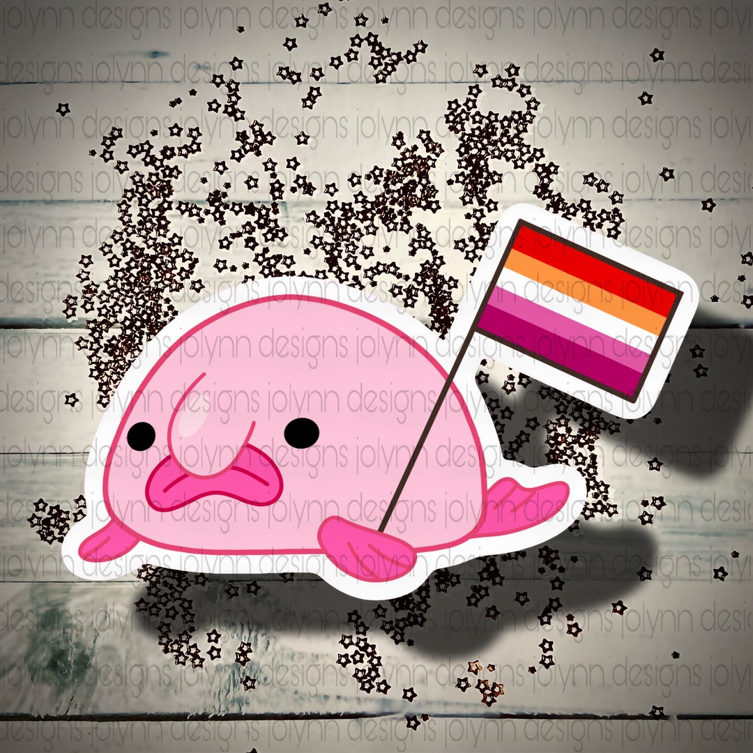 LGBTQ Blobfish Sticker / Flag, Aquarium, Aquatics, Fish, Animals, Pride ...
