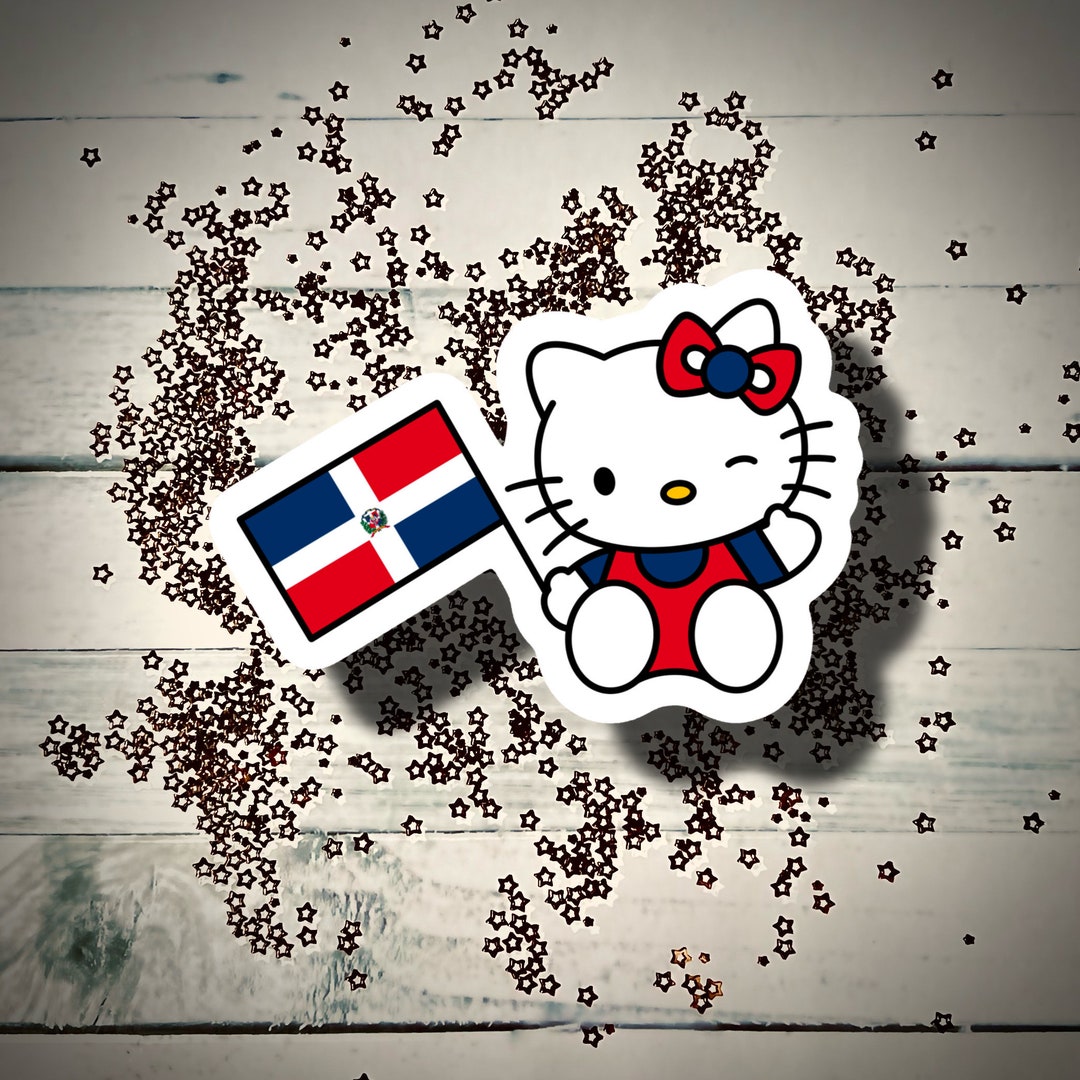 Hello Kitty Sticker Dominican Republic Sticker HK Sticker - Etsy