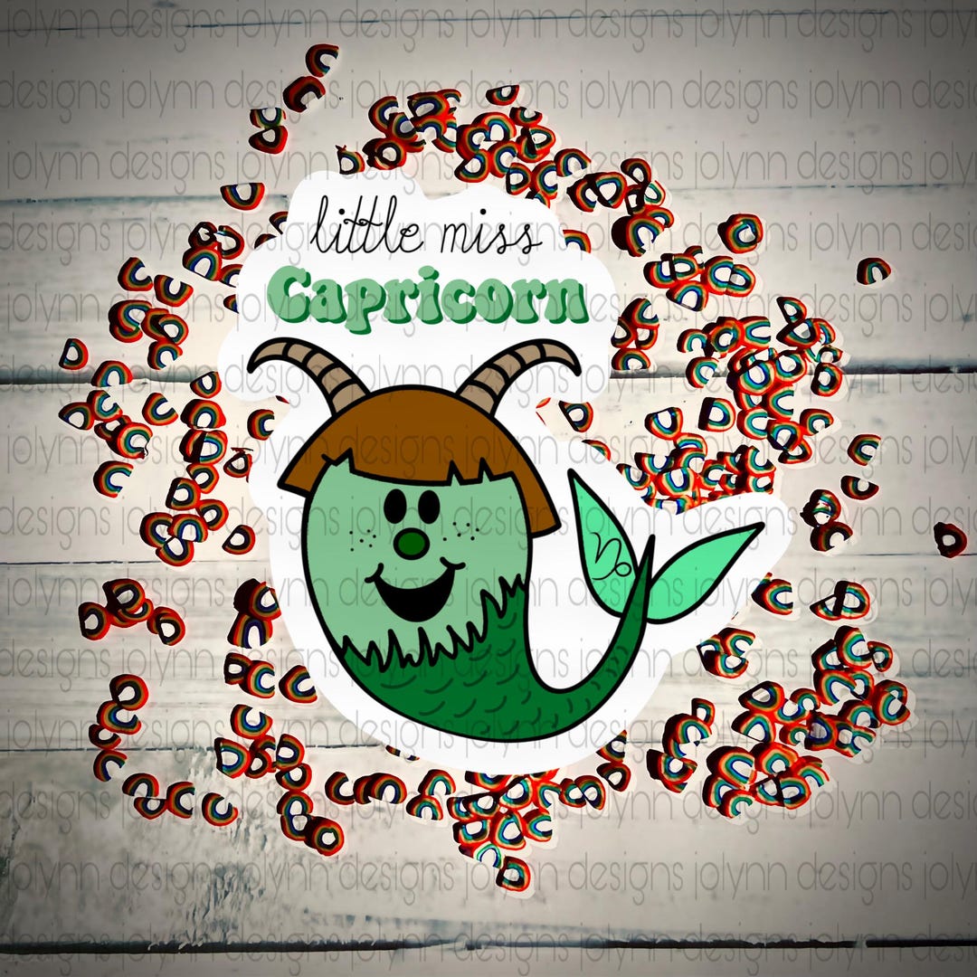 Little Miss Capricorn Sticker / Little Miss Meme, Zodiac, Astrology ...