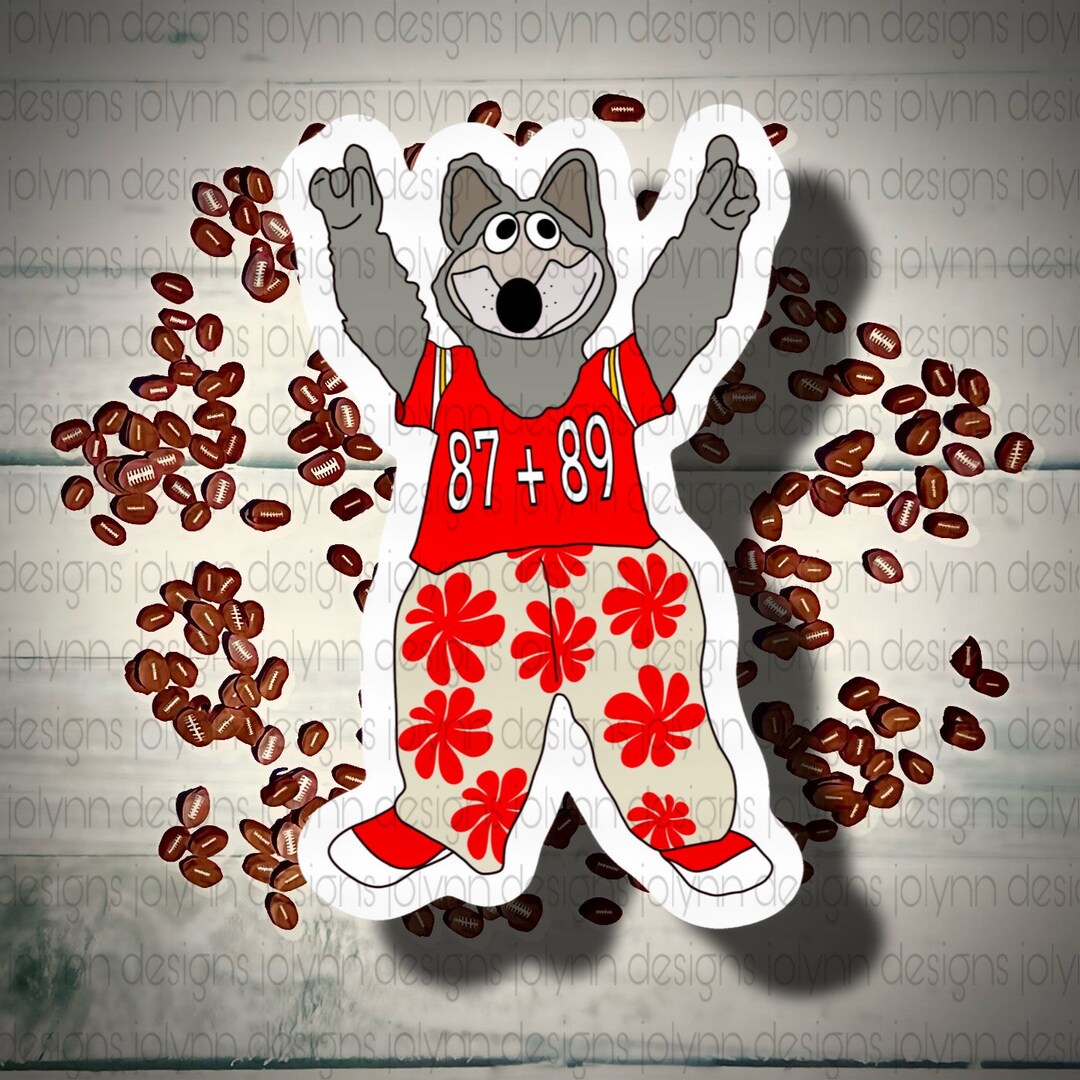 KC Wolf Sticker Travis Kelce Sticker Taylor Swift Sticker - Etsy