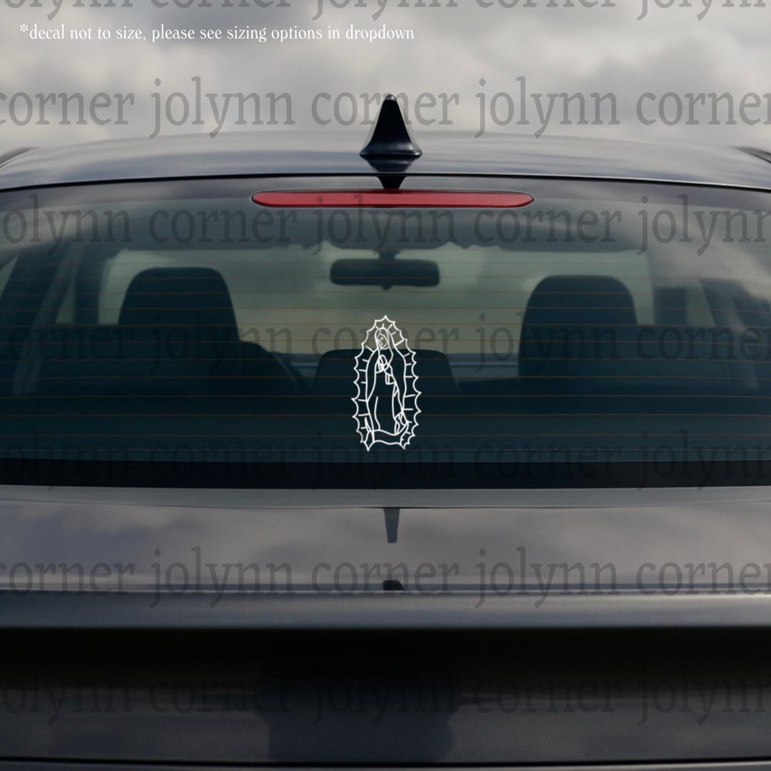 Virgin of Guadalupe Vinyl Decal: Catholic Car Window Sticker - Etsy