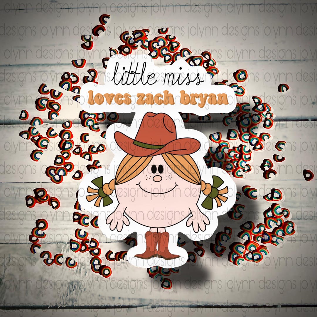 Little Miss Loves Zach Bryan Sticker / Little Miss Meme, Country, Music ...