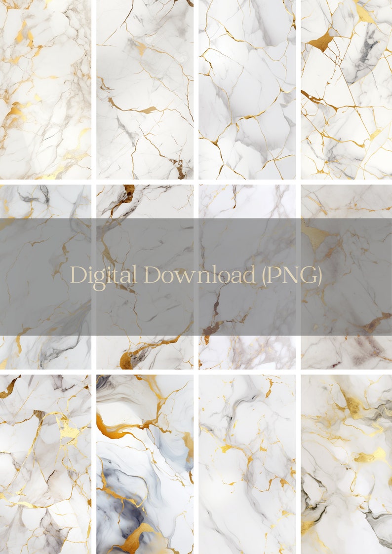 50 SEAMLESS White Marble Themed Digital Papers - Etsy