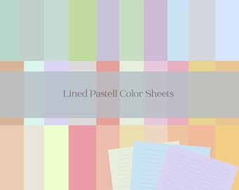 Pastel Digital Lined Paper Goodnotes Notability Lined Paper Template ...