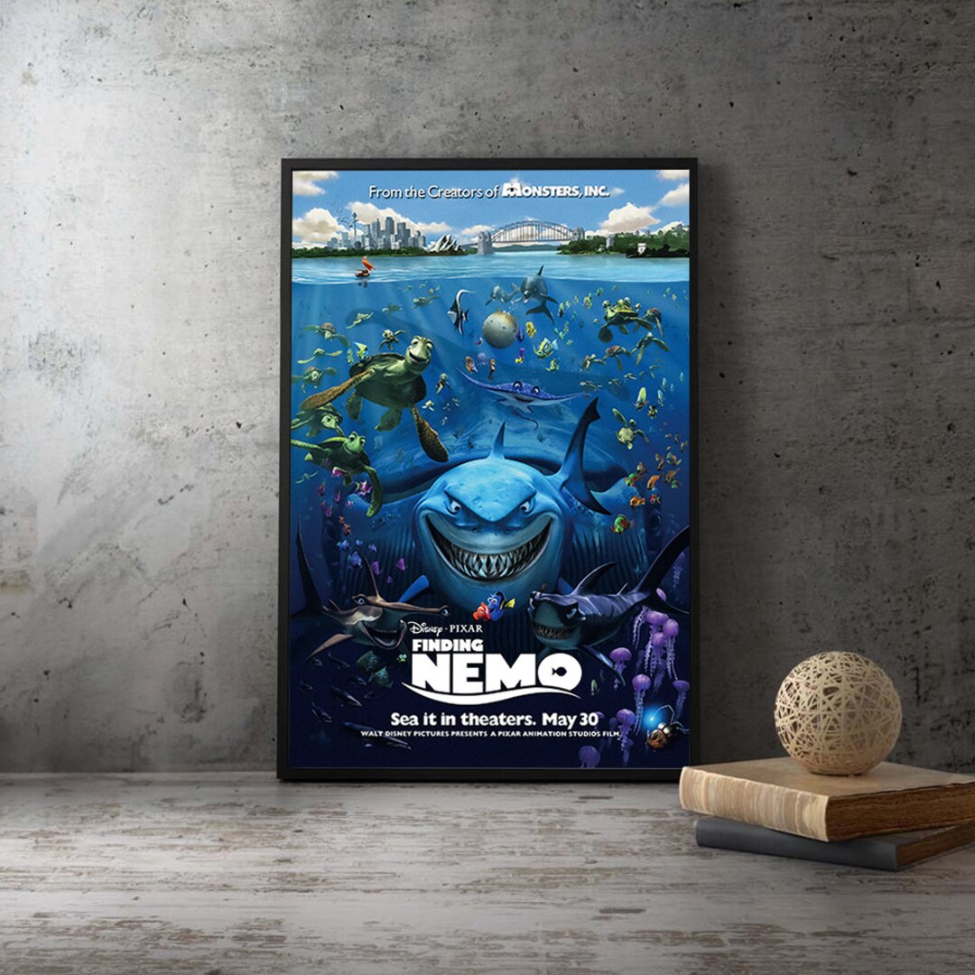 Finding Nemo Movie Poster,unframed Home Decor Canvas Print,customized ...