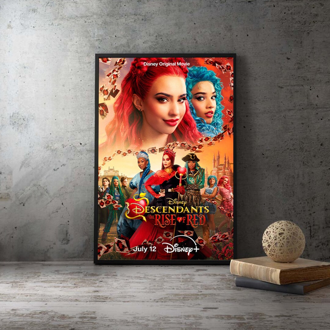 Descendants the Rise of Red 2024 Movie Poster,unframed Canvas Home Wall ...