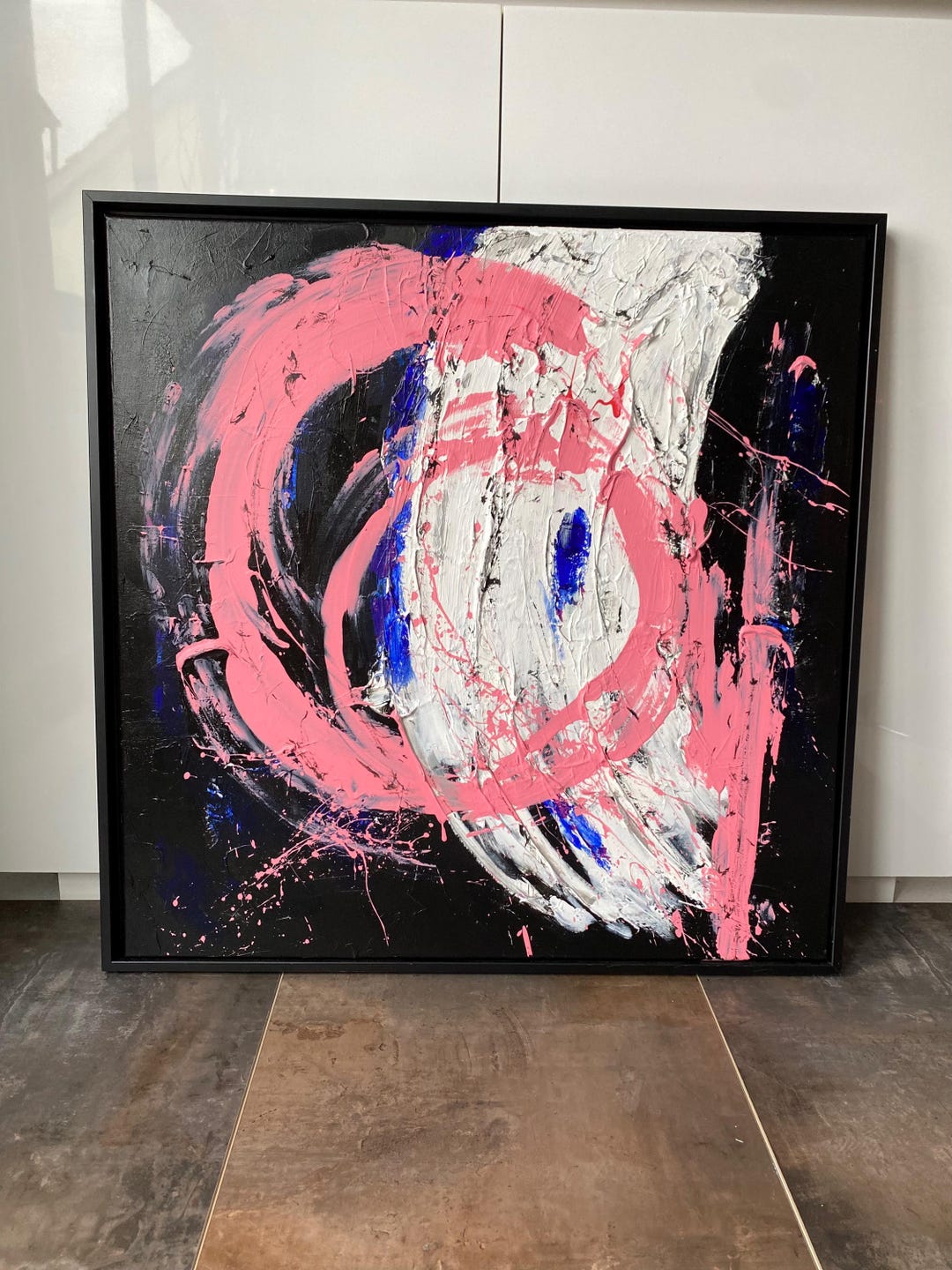 XL Picture 80x80 Large Hand Painted Abstract ART Acrylic Painting ...