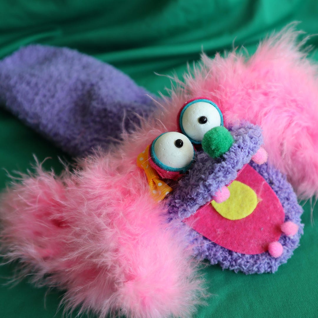 Tanned Peachy - A Fluffy Sock Puppet - Made for Kids - Etsy