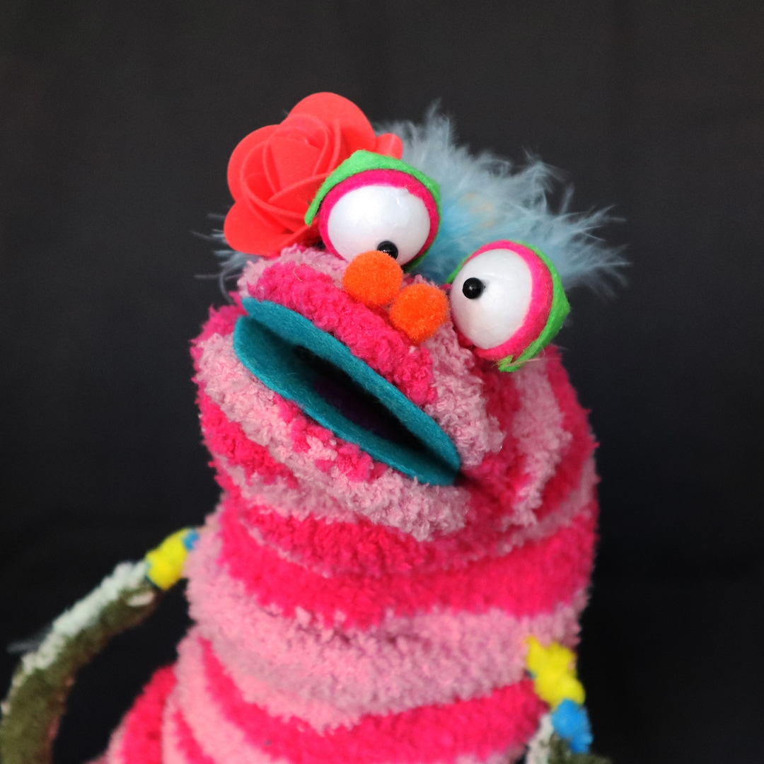 Pinkberry - A Fluffy Sock Puppet With a Mini Suitcase - Etsy