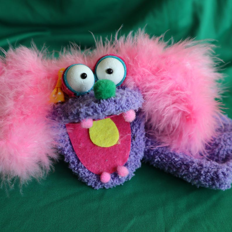 Tanned Peachy - A Fluffy Sock Puppet - Made for Kids - Etsy