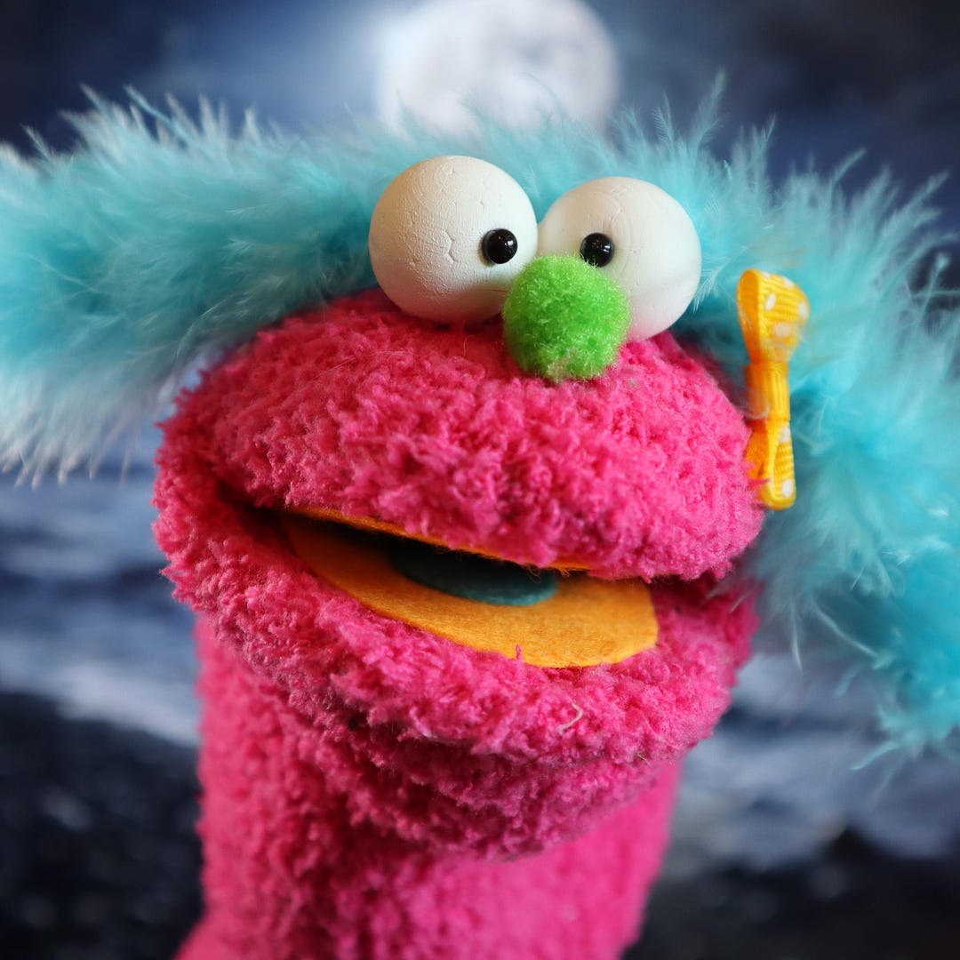 Aspen - A Fluffy Sock Puppet - Easily Operated by Children - Etsy