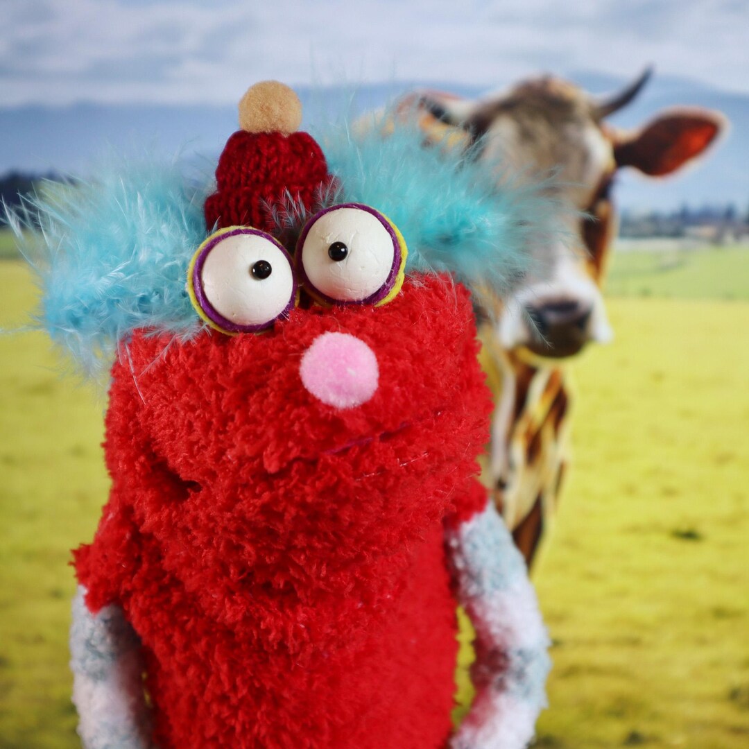 Rose - A Fluffy Sock Puppet - Made for Kids - Etsy