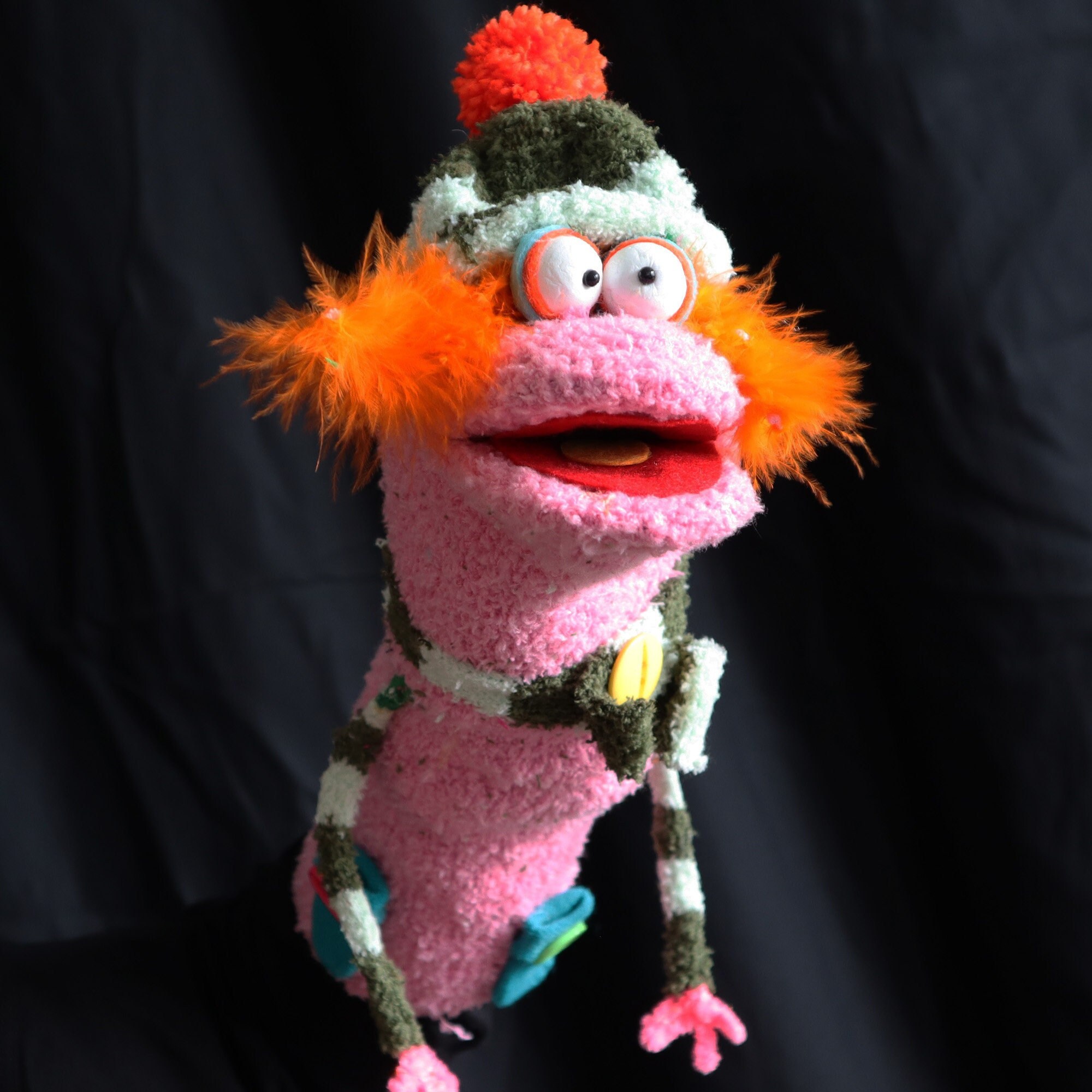 Raspberry A Fluffy Sock Puppet - Etsy