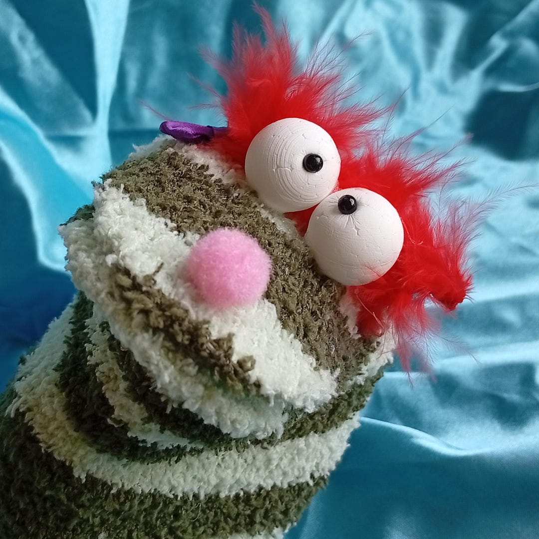 Basil - A Fluffy Sock Puppet - Made for Kids - Etsy