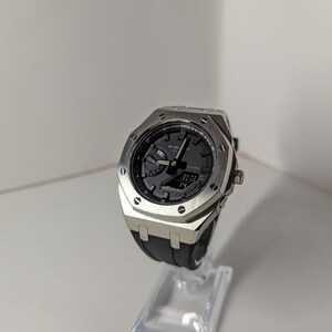 Custom Casioak G-shock Stainless Steel & Black, Casio GA-2100, Gen 5 ...