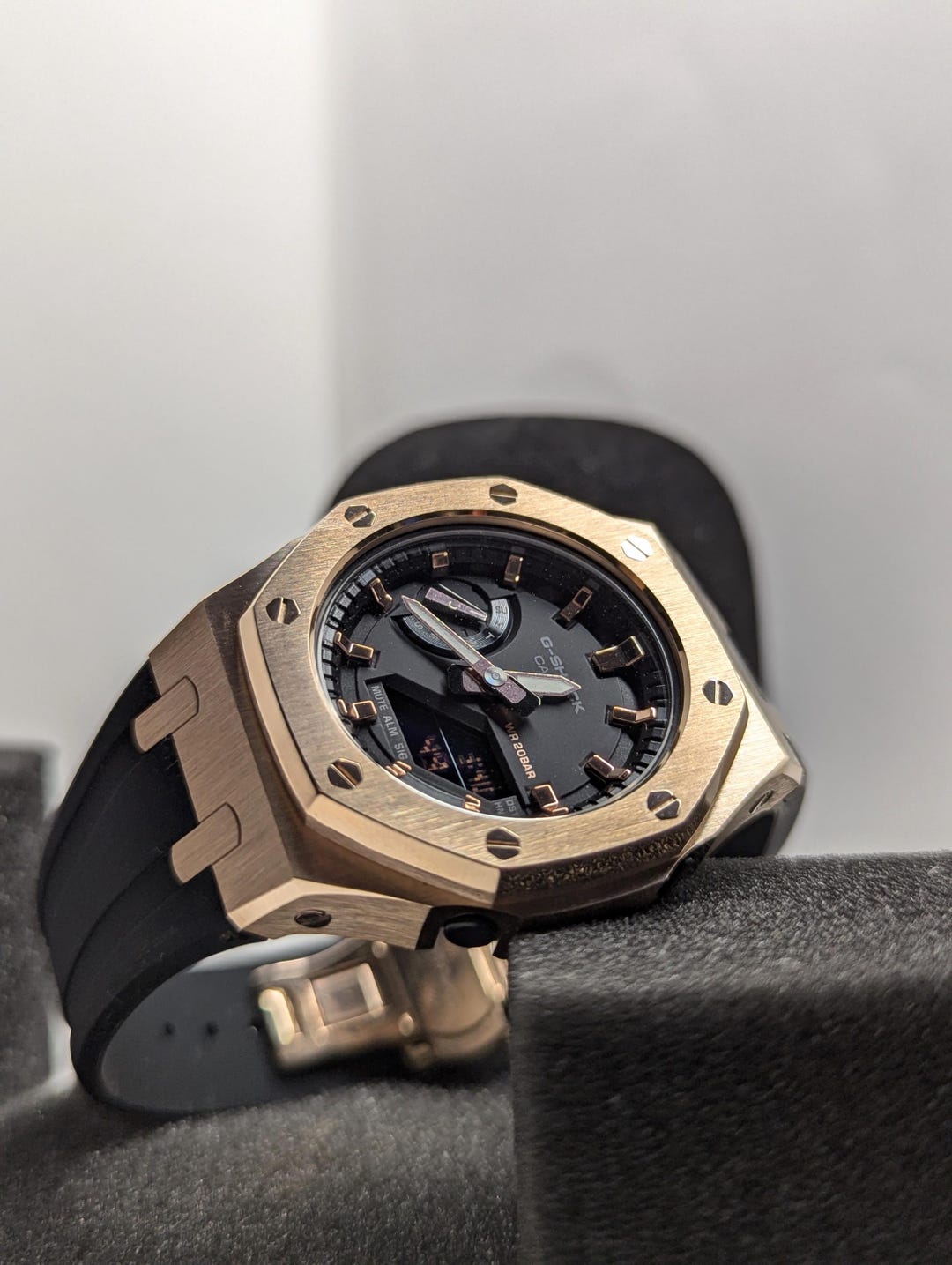 Custom Casioak G-shock Rose Gold & Black, Casio GMA-S2100, Gen 5 Mod - Etsy