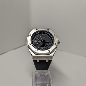 Custom Casioak G-shock Stainless Steel & Black, Casio GA-2100, Gen 5 ...