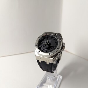 Custom Casioak G-shock Stainless Steel & Black, Casio GA-2100, Gen 5 ...