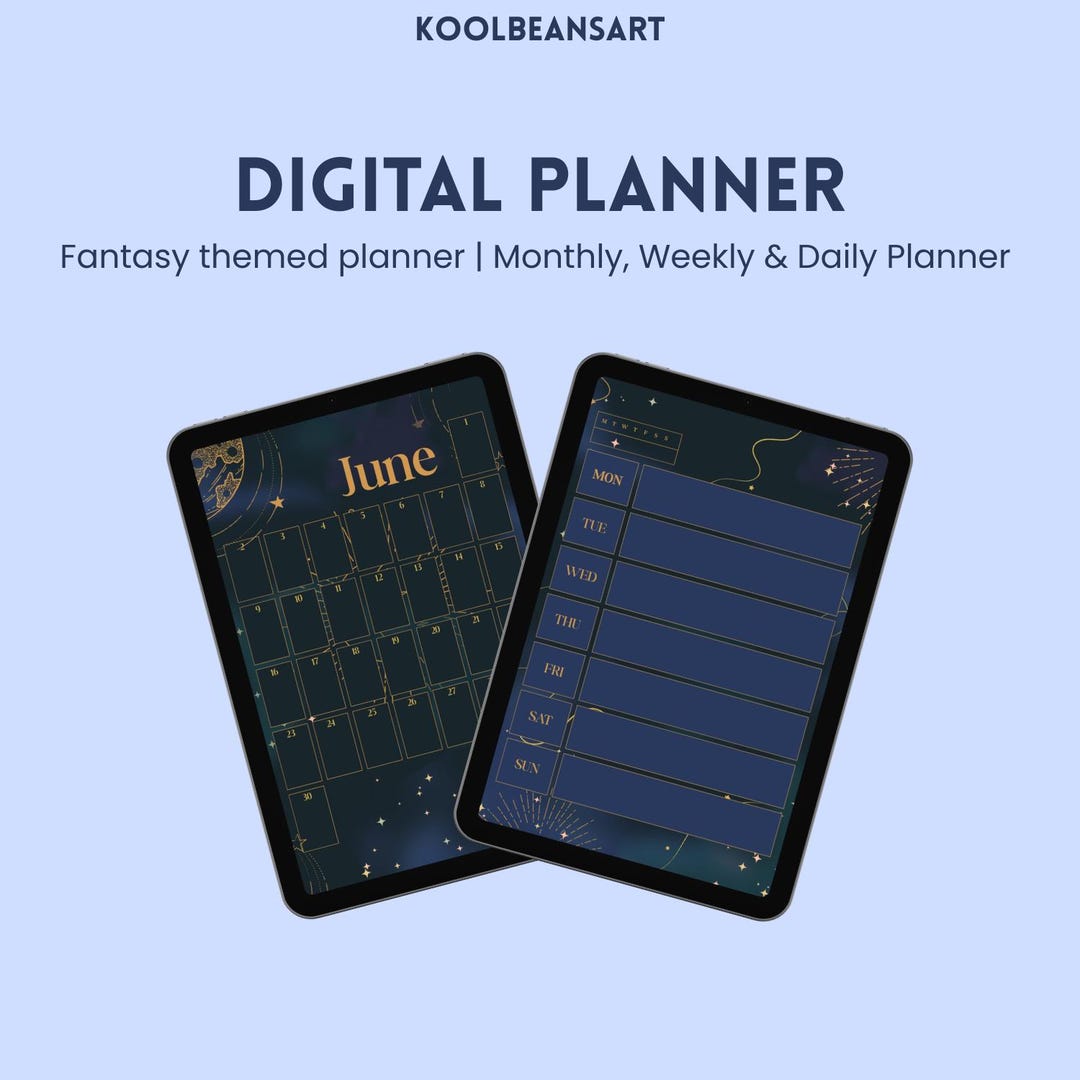 Fantasy Themed Planner | Celestial Themed Planner | Digital Planner ...