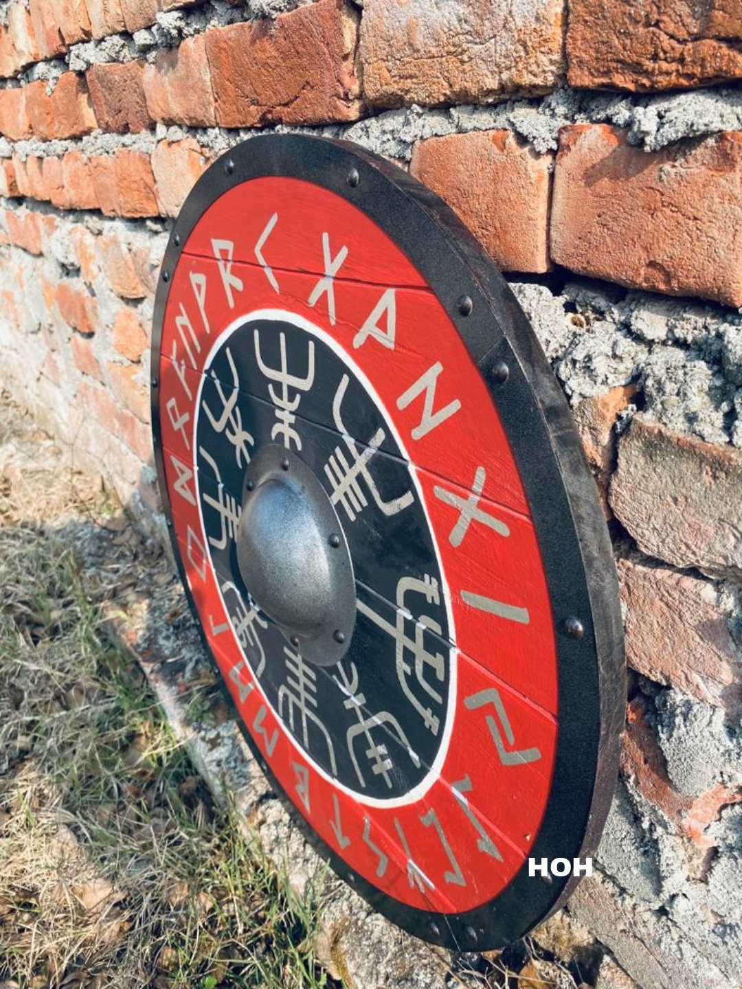 Medieval Viking Shield ,norse Compass Round Shield 24 and 30 Inches ...