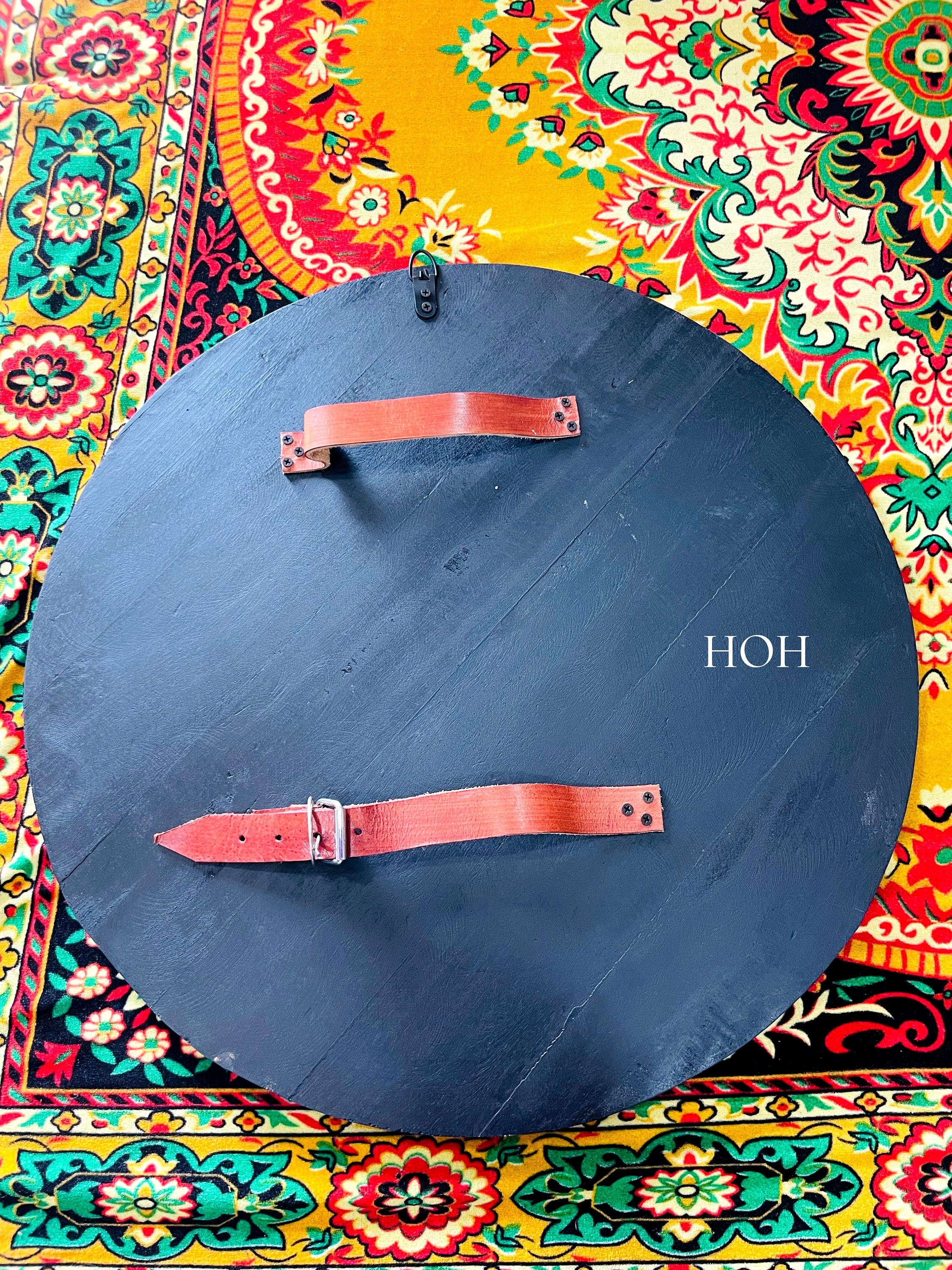 Viking Wolf Head Round Shield,wooden Carved Shield Wall Decor 24 and 30 ...