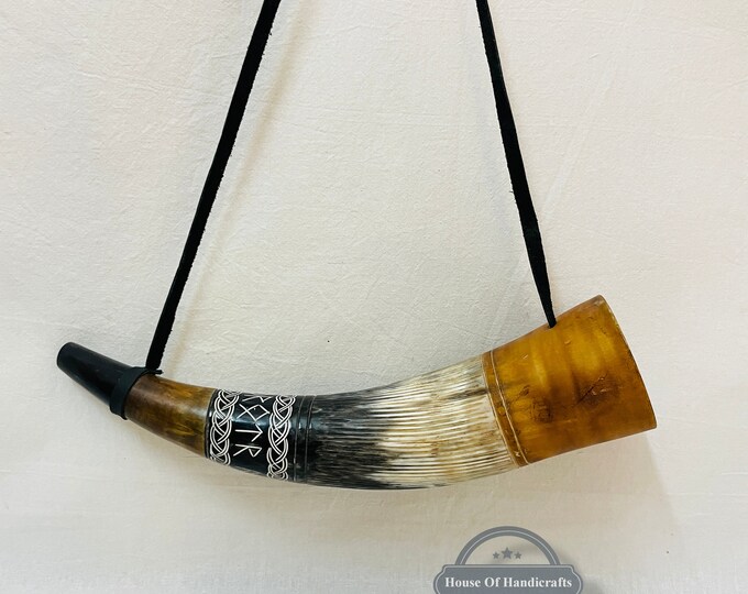 Blowing Horn, Carved Viking Horn - Etsy